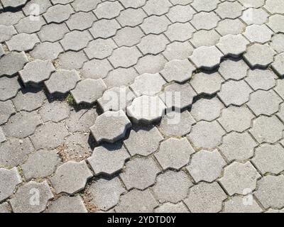 Raised footpath tiles Stock Photo - Alamy