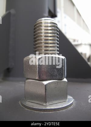 Heavy steel frames and bolts Stock Photo - Alamy