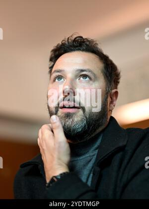 Film director Daniel Geronimo Prochaska during an interview with the ...