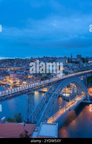 The Maria Pia Bridge and River Douro Porto Portugal Stock Photo - Alamy