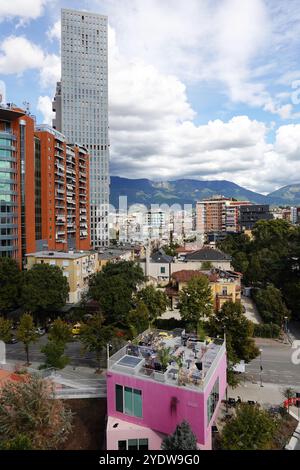 Modern skyscrapers in Tirana, Albania Stock Photo - Alamy
