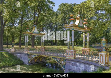 Small Chinese Bridges in Alexander park, Tsarskoye Selo, Russia, Europe ...