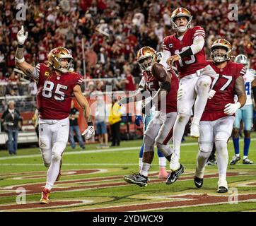 San Francisco 49ers guard Dominick Puni (77) warms up against the ...