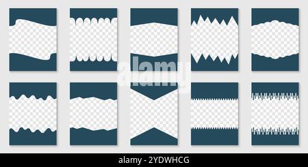 Set of Separator Shapes. Abstract Curve Lines, Wave Frame for Web Page ...