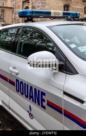 Douane sign, on the border of France and Switzerland, Europe Stock ...