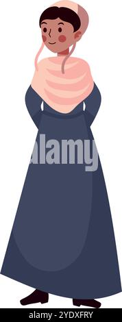 amish woman cartoon Stock Vector Image & Art - Alamy