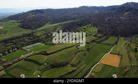 Southern Germany’s vibrant fields, a lush summer view from above Stock ...