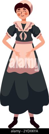 amish woman cartoon Stock Vector Image & Art - Alamy