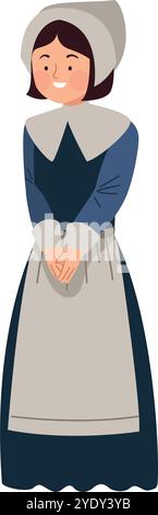 amish woman cartoon Stock Vector Image & Art - Alamy