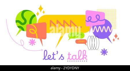 let s talk Dialog, chat speech bubble. Marketing concept Stock Vector ...