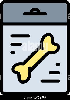 Bag with animal food flat color icon Stock Vector Image & Art - Alamy