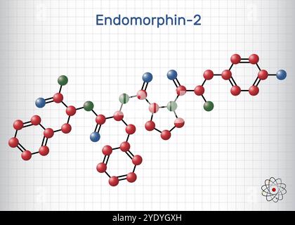 Endomorphin-2 molecule. Natural opioid peptide with analgesic ...