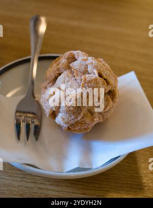 Schneeball is a traditional German pastry, made from dough balls, deep ...