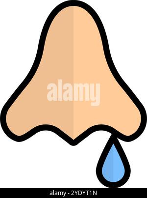 Runny nose Simple vector icon. Illustration symbol design template for ...