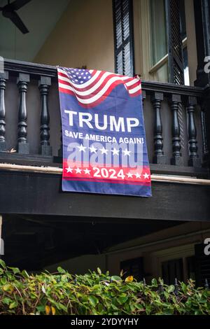 A Trump-Vance campaign poster is displayed next to rural mailboxes near ...