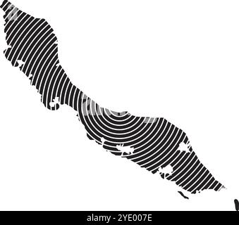 Curacao blank outline map design Stock Vector Image & Art - Alamy