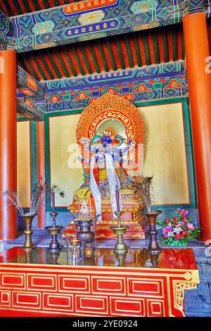 Interior view of Yonghegong Lama Temple. Beijing Stock Photo - Alamy