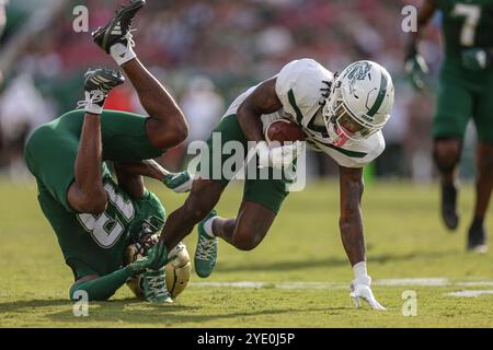 UAB wide receiver Iverson Hooks (0) runs against Memphis defensive back ...