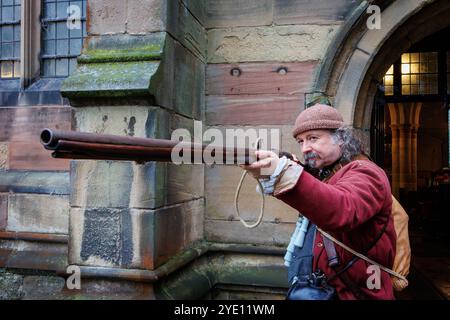 Royalist musketeer from english civil war period Wardour Castle ...