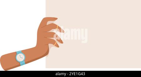 Woman Hand Hold Sign Stock Vector Image & Art - Alamy