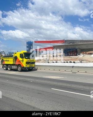 Australia construction of the new M12 motorway between Badgerys creek ...