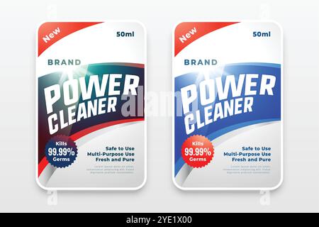 power cleaner laundry detergent labels stickers design for your product ...