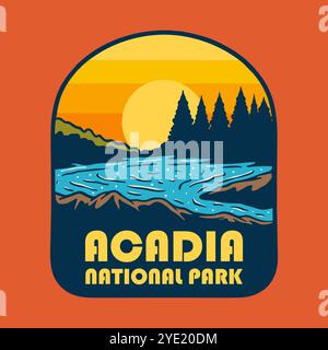 ACADIA NATIONAL PARK BADGE LOGO Stock Photo - Alamy