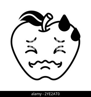 Painful expression, trendy icon of pain emoji, editable vector Stock ...