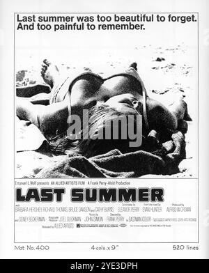 LAST SUMMER, Barbara Hershey, 1969 Stock Photo - Alamy