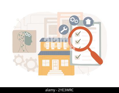 AI-Supported Property Inspection abstract concept vector illustration ...