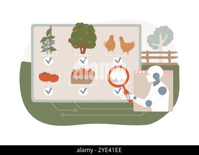 AI-Enhanced Food Safety abstract concept vector illustration Stock ...