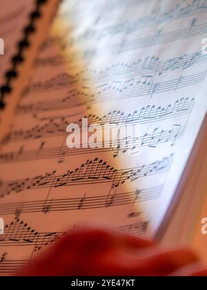 Music sheets. Melodies written with different musical symbols as ...