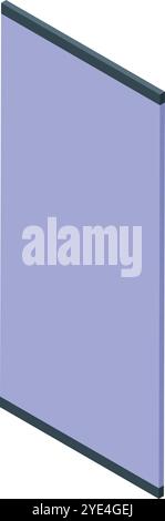 Shower cabin isometric icon. Glass bathroom furniture Stock Vector ...