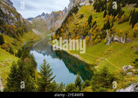 Nestled in the heart of Appenzell, Falensee glimmers with autumn colors ...
