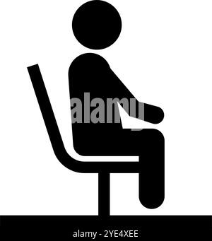 person sitting down pictogram icon Stock Vector Image & Art - Alamy