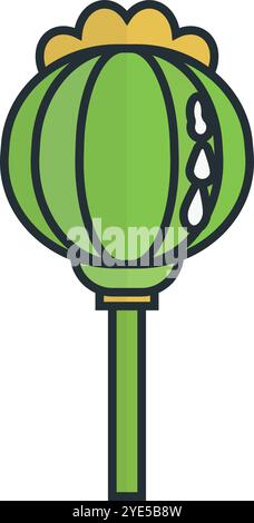 Opium icon. Opium poppy. Editable vector Stock Vector Image & Art - Alamy