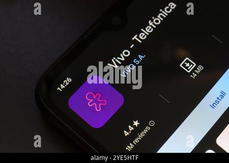 In this photo illustration, the Vivo logo is seen displayed on a ...
