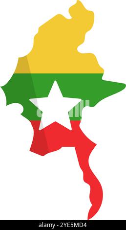 Myanmar flag design Myanmar map. Editable vector Stock Vector Image & Art - Alamy