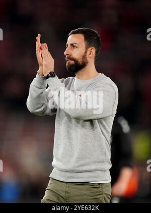 Stoke City manager Narcis Pelach during the Sky Bet Championship match ...