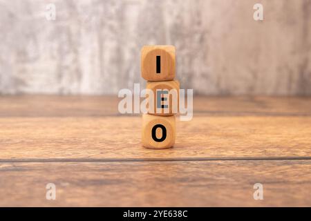 Initial Exchange Offering - IEO text on sticky notes isolated on office ...