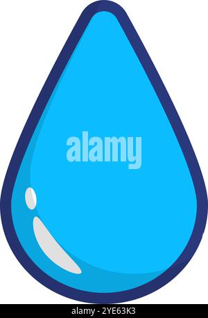 Glossy water droplet icon. Water and sweat. Editable vector Stock ...