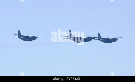 Hellenic airforce airplanes parade Stock Photo - Alamy