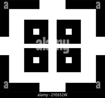 QR Code silhouette icon isolated on transparent background. Editable ...