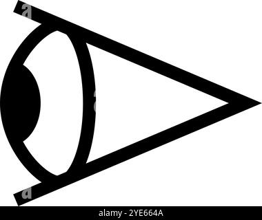 Eye side, see, vision icon. Vector illustration Stock Vector Image ...