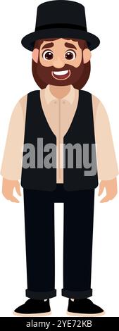 amish adult man character Stock Vector Image & Art - Alamy