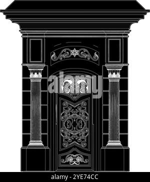 Forged Gate Vector. Illustration Of Arc Entrance Gate Isolated On White ...