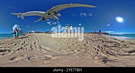 360° view of SXM - Maho Beach 3 - Sint Maarten - Alamy