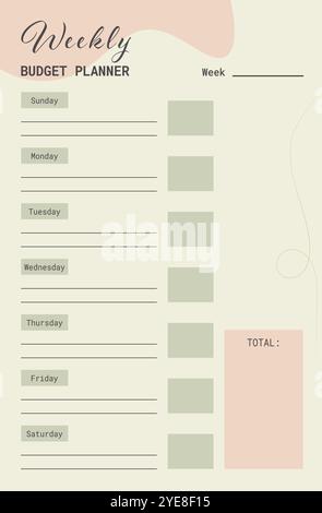 Abstract weekly planner Stock Vector Image & Art - Alamy