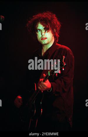 Robert Smith of the English Rock Band The Cure performs live on stage ...