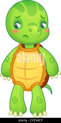 Turtle with sad face illustration Stock Vector Image & Art - Alamy
